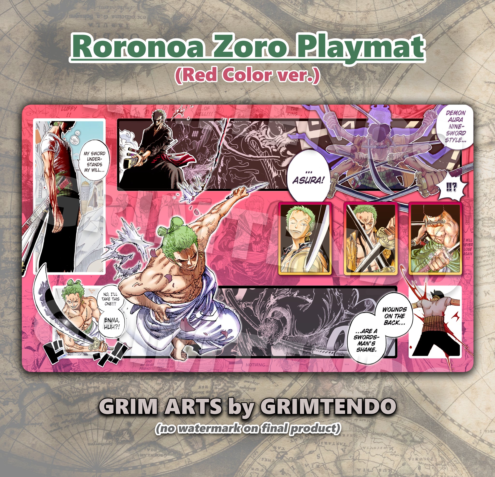 Roronoa Zoro (Full Playmat) – GRIM ARTS
